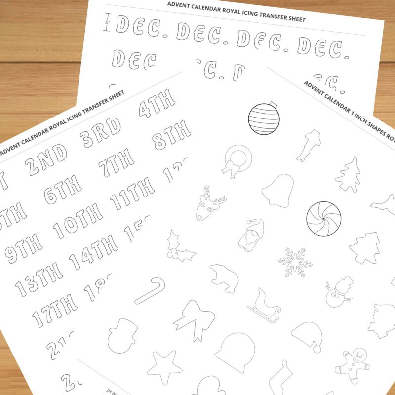 Frosty Letters Royal Icing Transfer Design (3 sizes) | JH Web Designer