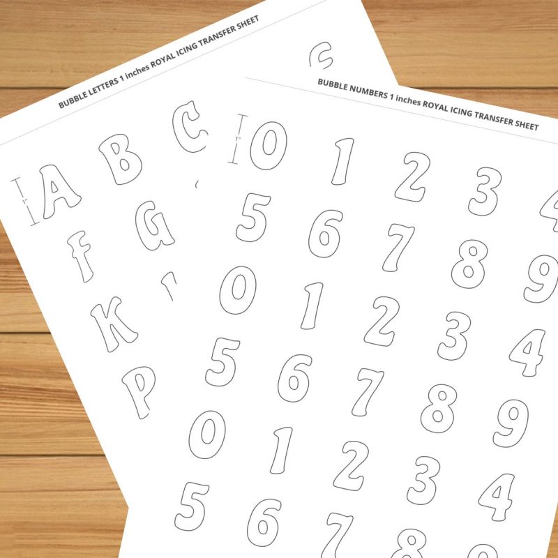 Varsity Numbers Royal Icing Transfer Design (4 sizes) | JH Web Designer