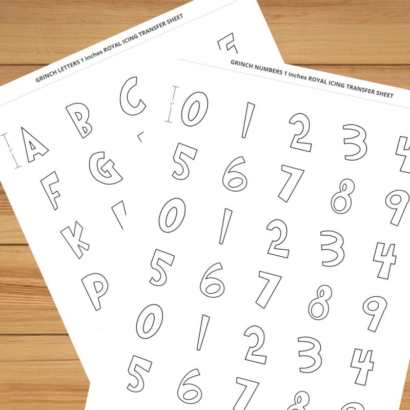 Space Numbers Royal Icing Transfer Design (3 sizes) | JH Web Designer