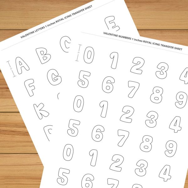Retro Letters & Numbers Royal Icing Transfer Design (3 sizes) | JH Web ...