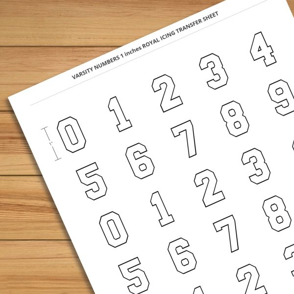 Retro Letters & Numbers Royal Icing Transfer Design (3 sizes) | JH Web ...