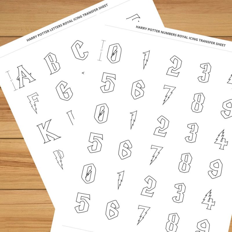 Retro Letters & Numbers Royal Icing Transfer Design (3 sizes) | JH Web ...