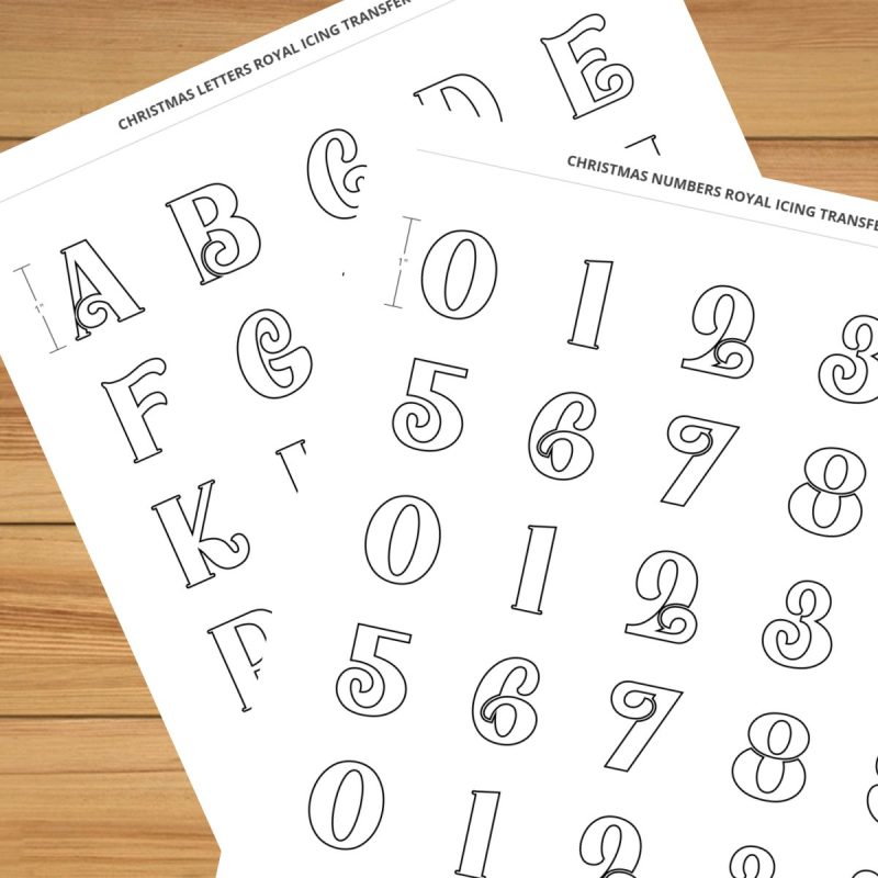 Space Letters & Numbers Royal Icing Transfer Design (3 sizes) | JH Web ...