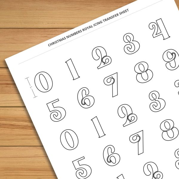 Retro Letters & Numbers Royal Icing Transfer Design (3 sizes) | JH Web ...