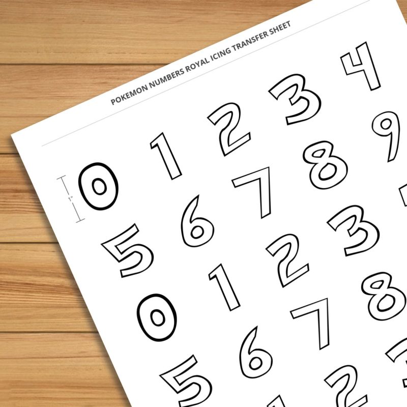 Retro Letters & Numbers Royal Icing Transfer Design (3 sizes) | JH Web ...