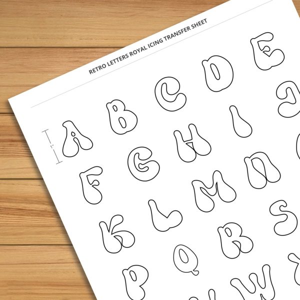 Varsity Numbers Royal Icing Transfer Design (4 sizes) | JH Web Designer