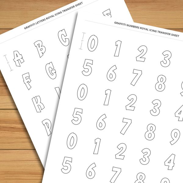 Bubble Numbers Royal Icing Transfer Design (3 sizes) | JH Web Designer